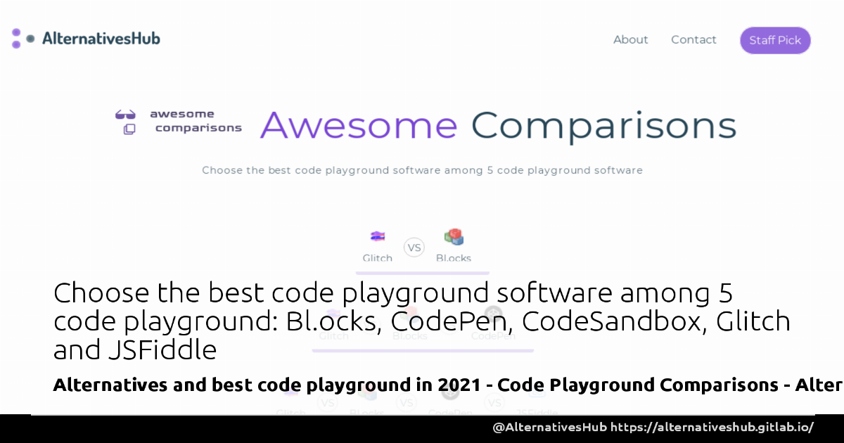 Alternatives and best code playground in 2021 - Code Playground Comparisons - AlternativesHub