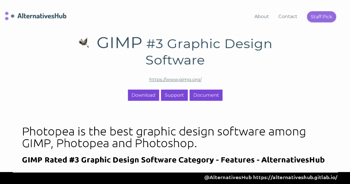 GIMP Rated #3 Graphic Design Software Category - Features - AlternativesHub