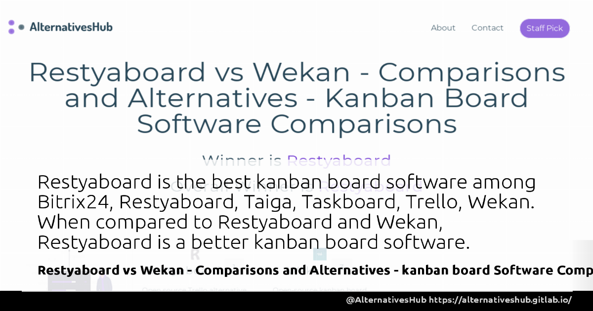 Restyaboard vs Wekan - Comparisons and Alternatives - kanban board ...